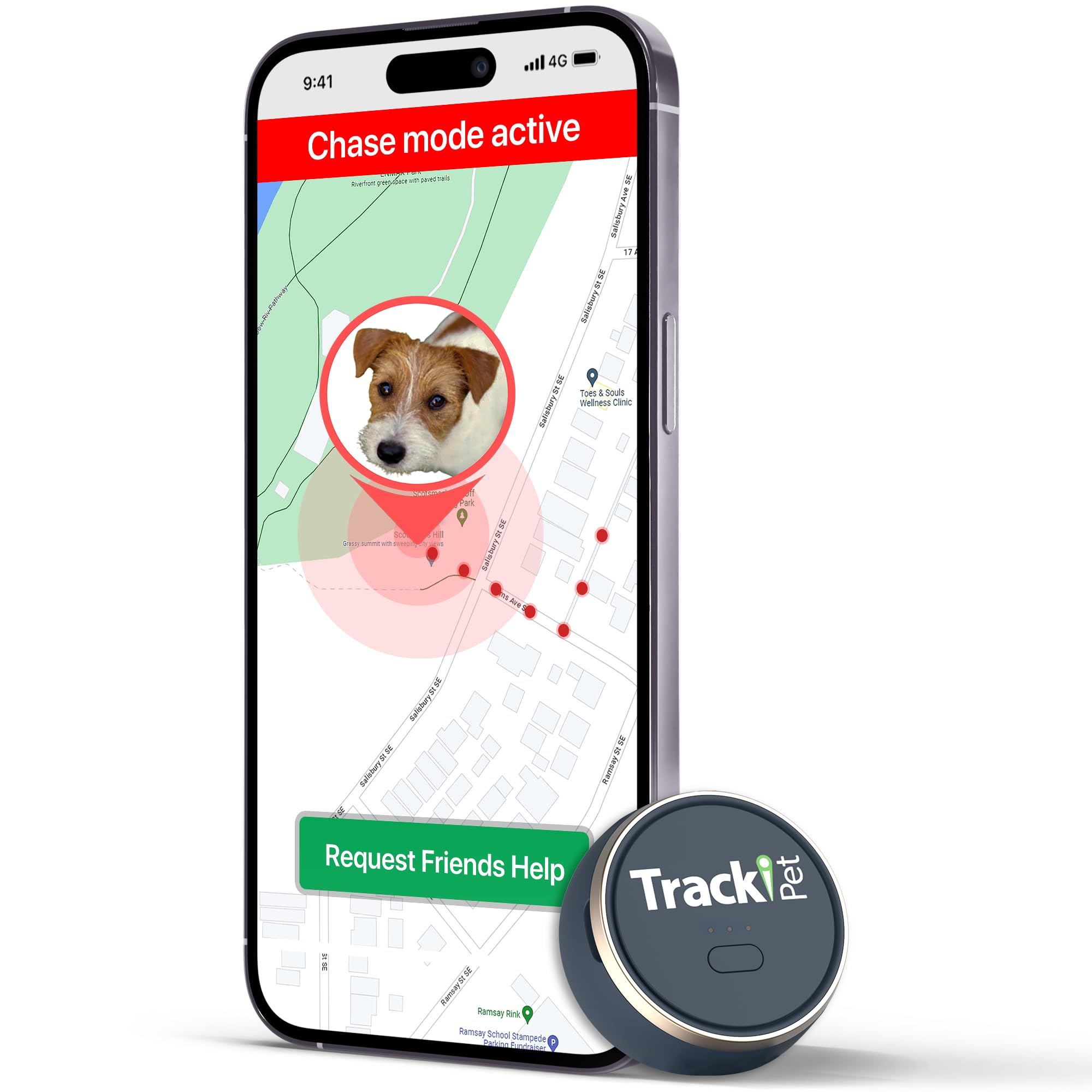 Trackipet 2024 4G Model Mini Pet GPS Tracker «Tracki» — Dog Cat GPS ...
